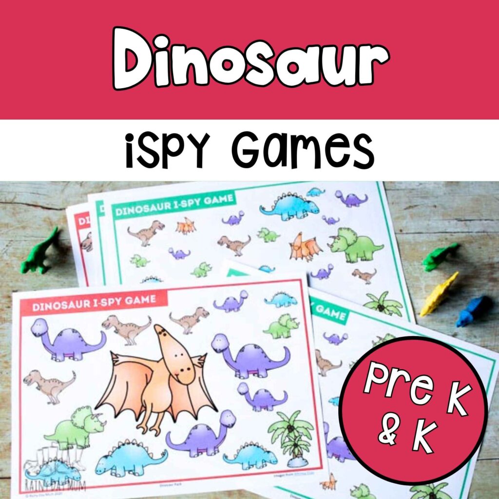 FREE Printable Dinosaur Egg Hatching Letter Game for Preschoolers