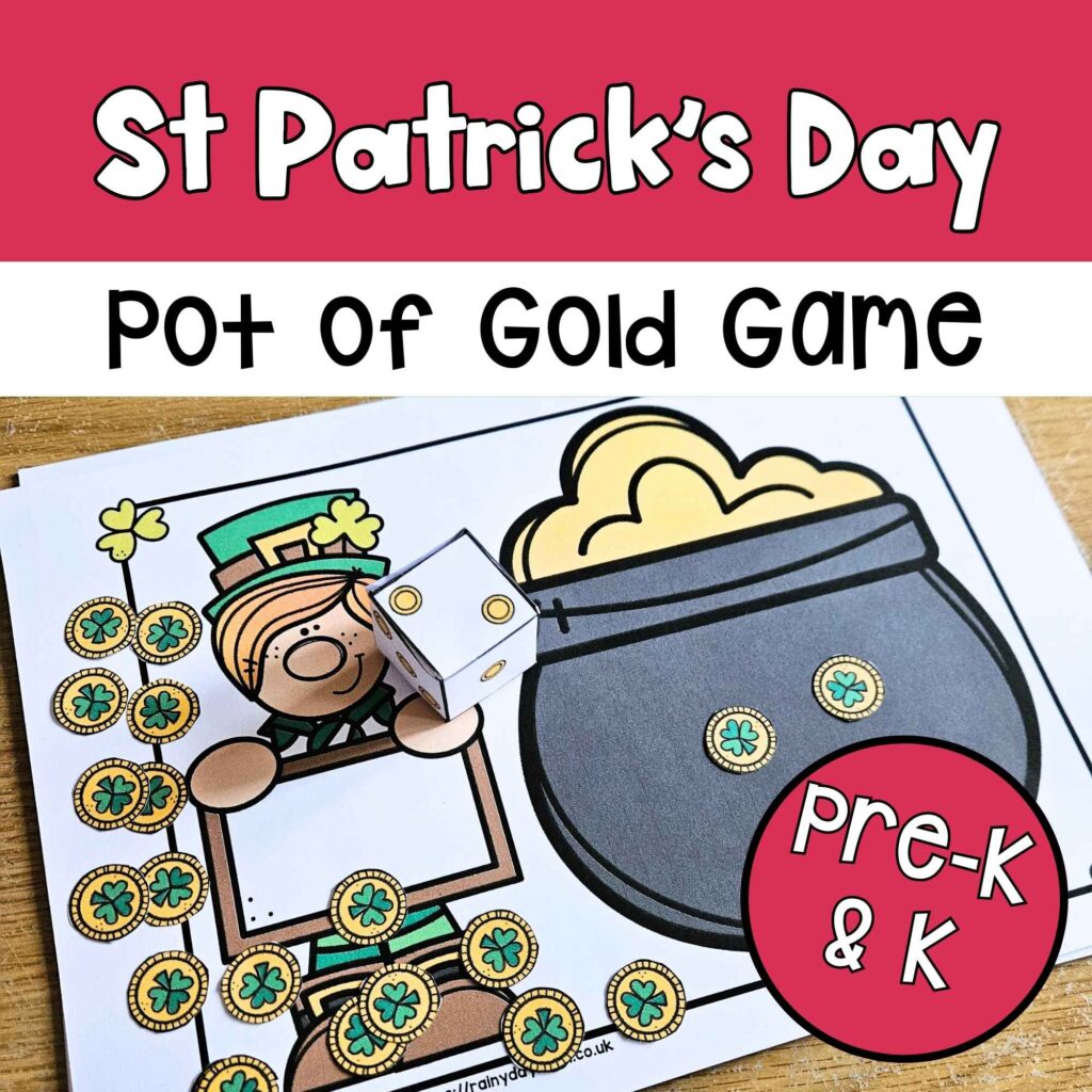 St Patrick's Shamrock Alphabet Clip Cards for Preschoolers