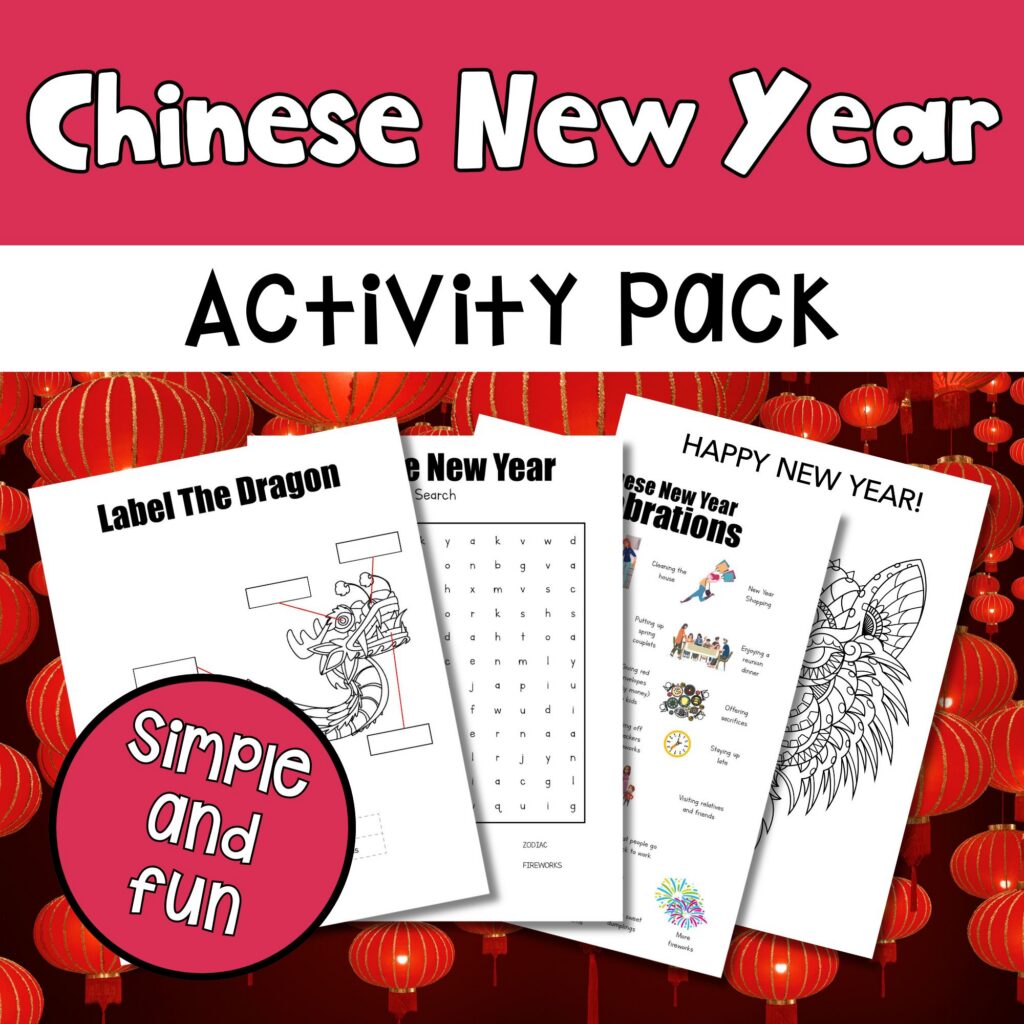 Chinese New Year Activity Printable Pack for Kids